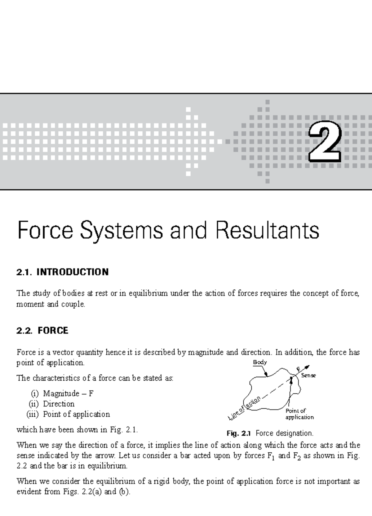 53 Sample Chapter - aaa - Force฀Systems฀and฀Resultants 2.฀ IntroductIon ...