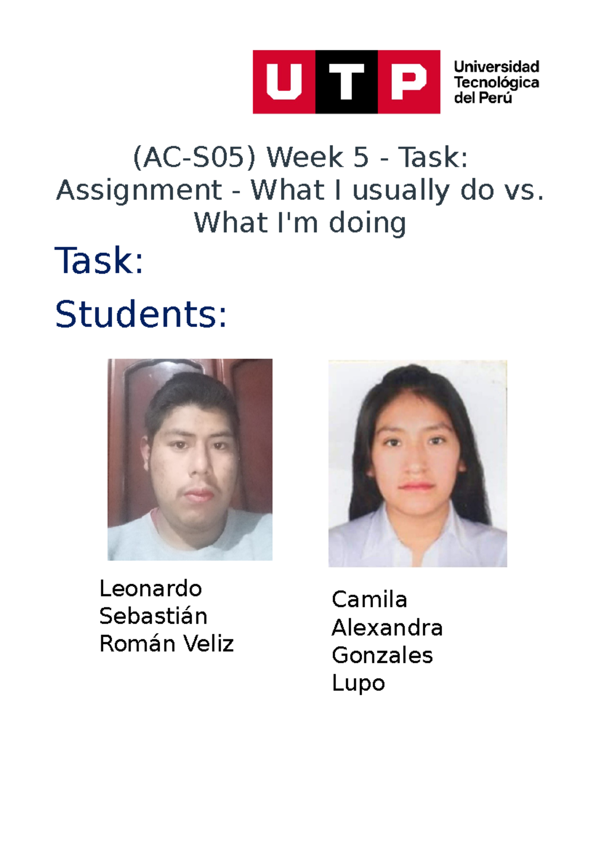 (AC-S03) Week 3 - Task Assignment - Frequency Leonardo Roman Alexandra Gonzales - Comprensión y ...