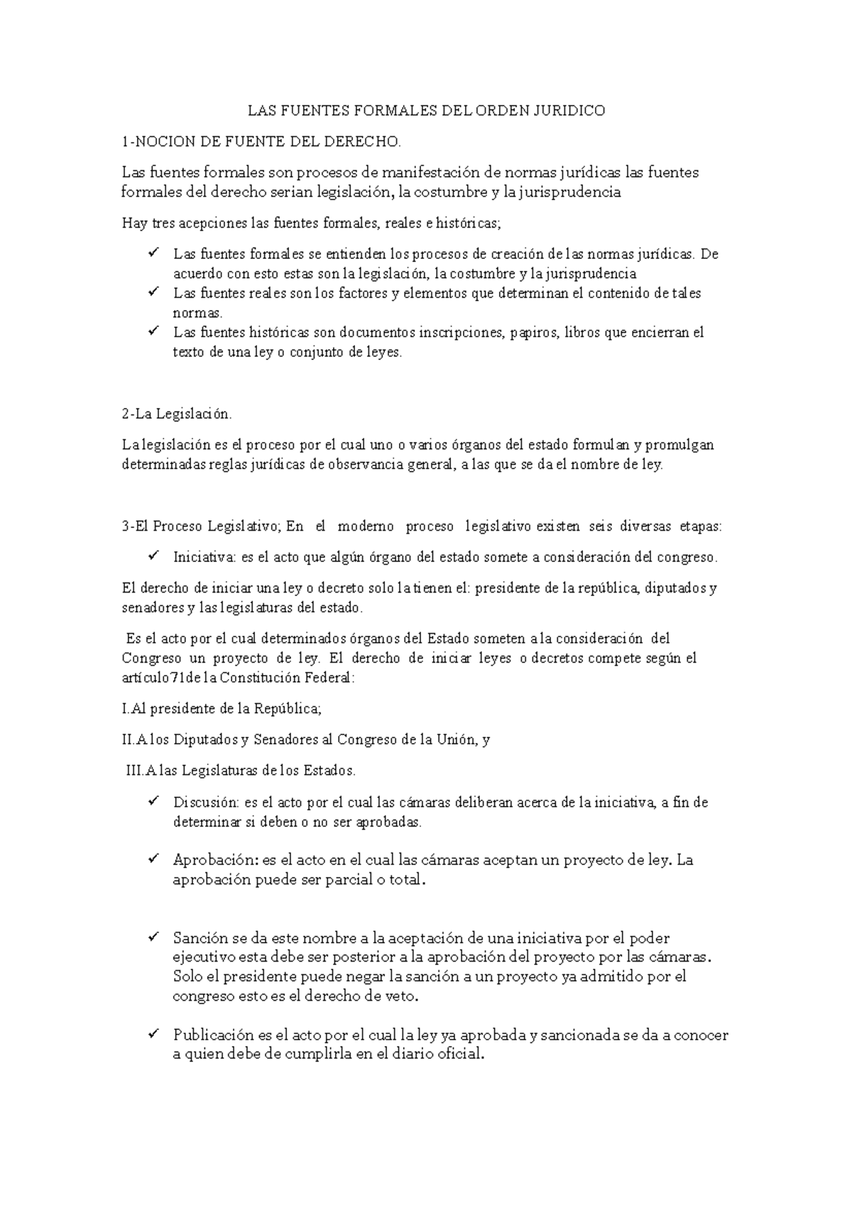 Infografia - LAS FUENTES FORMALES DEL ORDEN JURIDICO 1-NOCION DE FUENTE ...