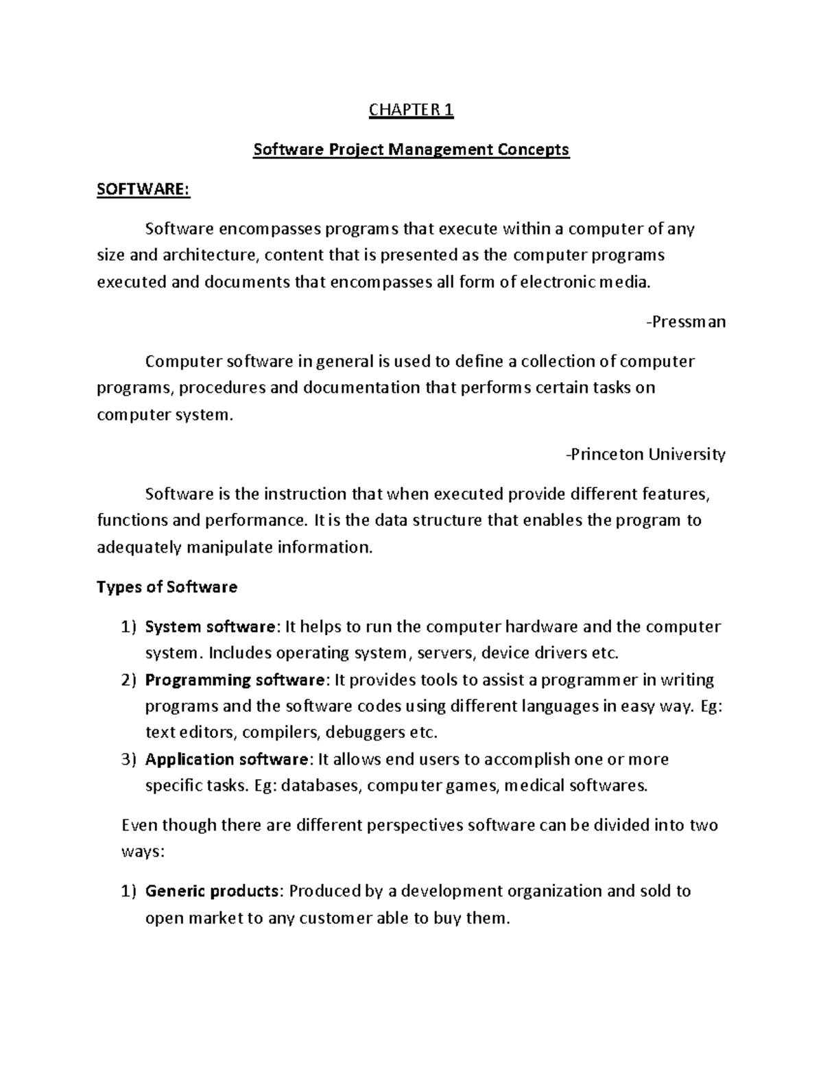 Chapter 1 - hjfgg - CHAPTER 1 Software Project Management Concepts ...
