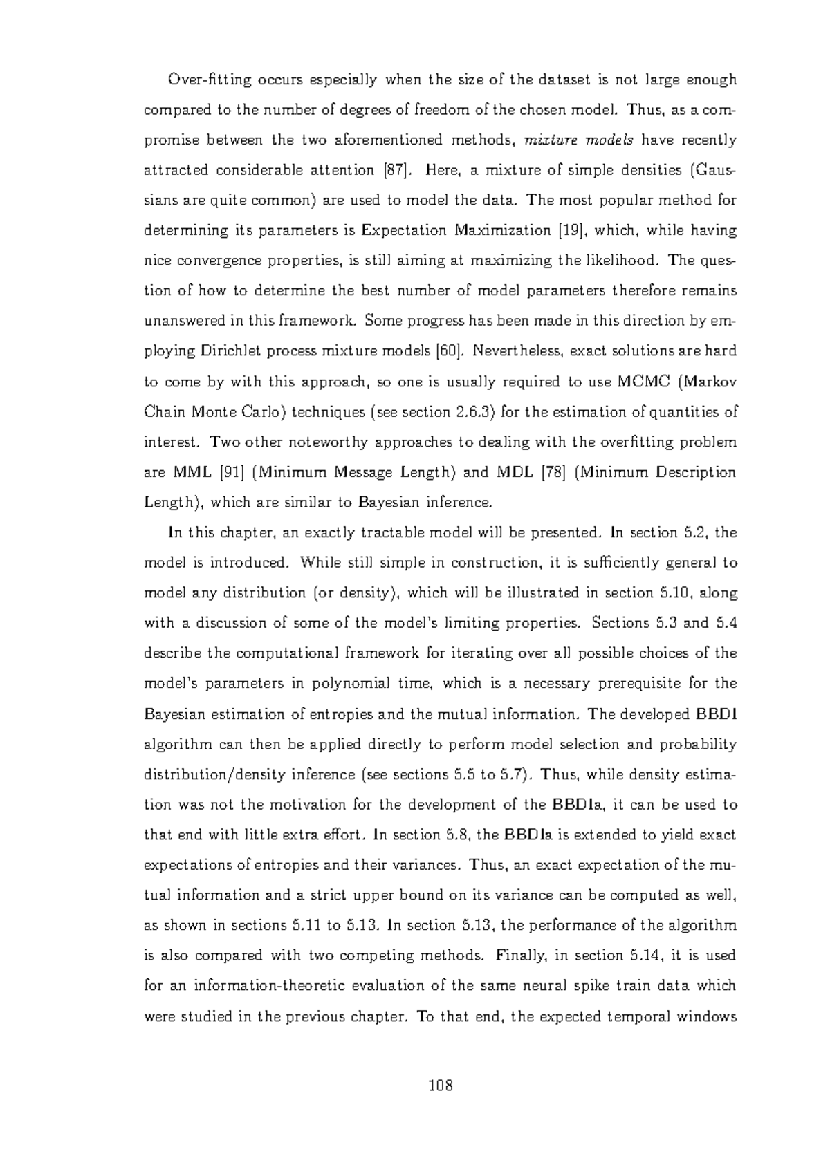 Bayesian Behaviour 2 Over Fitting Occurs Especially When The Size Of