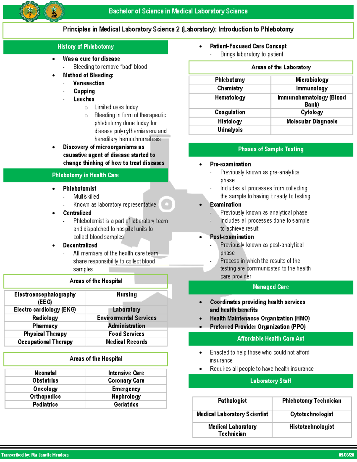 PMLS 2 Lab - introduction to phlebotomy - Principles in Medical ...