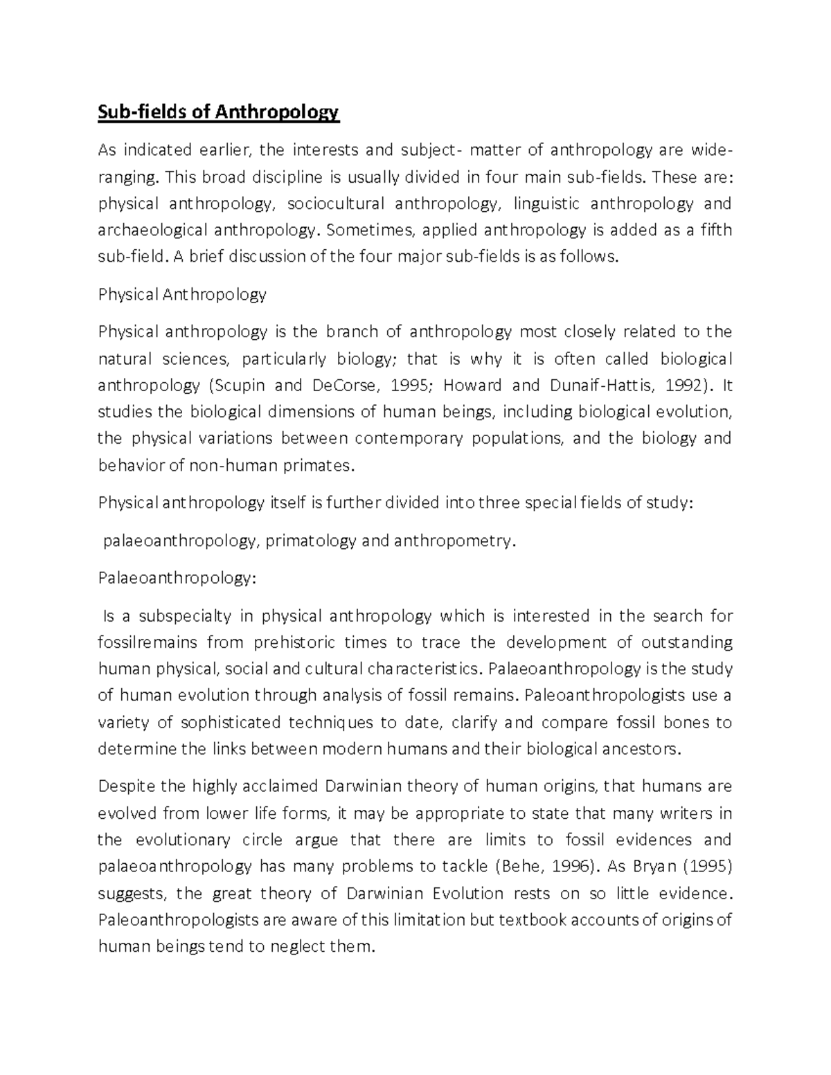 Subfields - As indicated earlier, the interests and subject- matter of ...