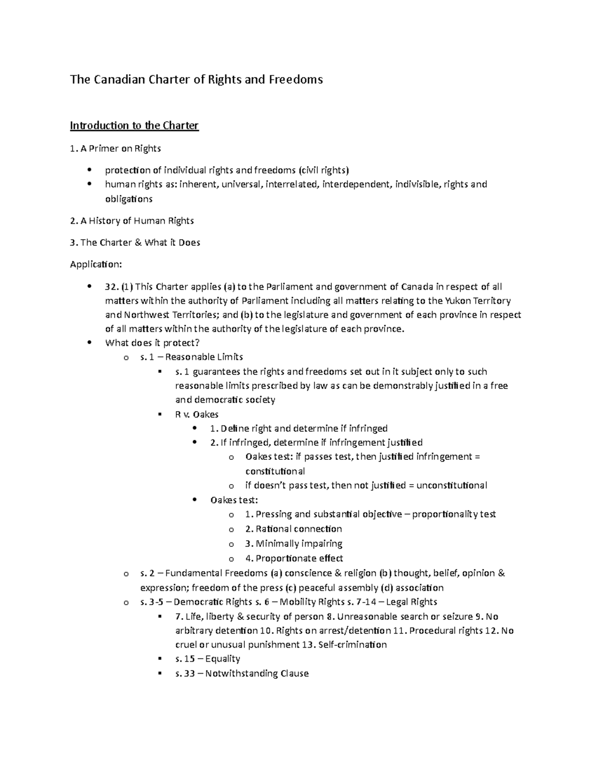 3. The Canadian Charter of Rights and Freedoms - The Canadian Charter ...