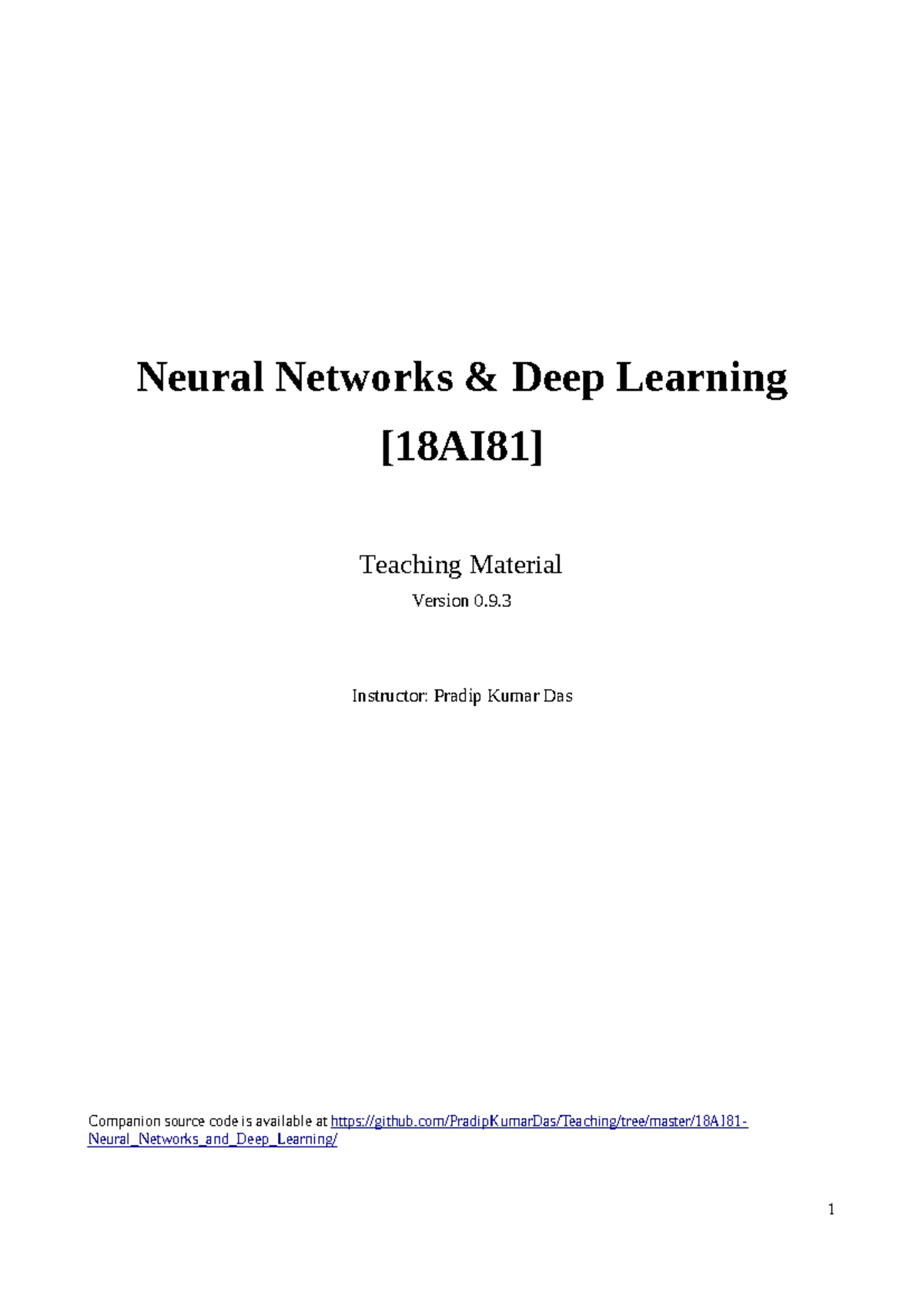 [18AI81] Neural Networks & Deep Learning - Teaching Material v0 ...