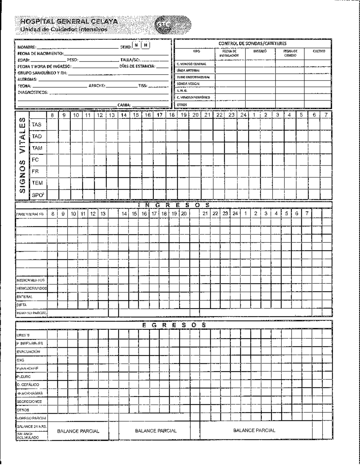 Hoja de enfermeria UCI hospital general - Ecología - Studocu