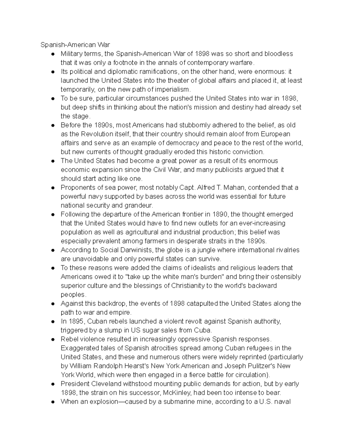 Imperialism, the Progressive Era, and the United States' Ascension to ...