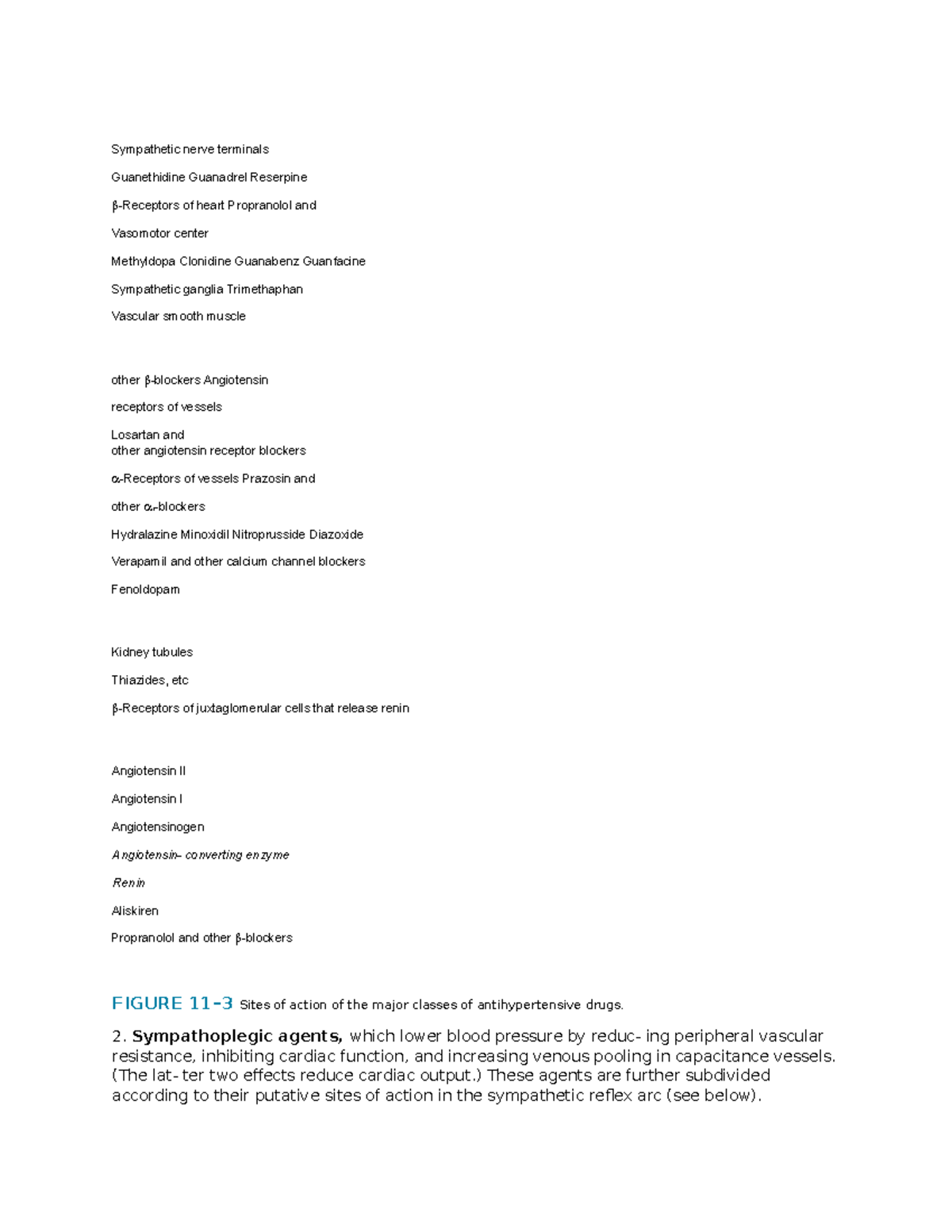 Pharmacology notes 22 - Sympathetic nerve terminals Guanethidine ...