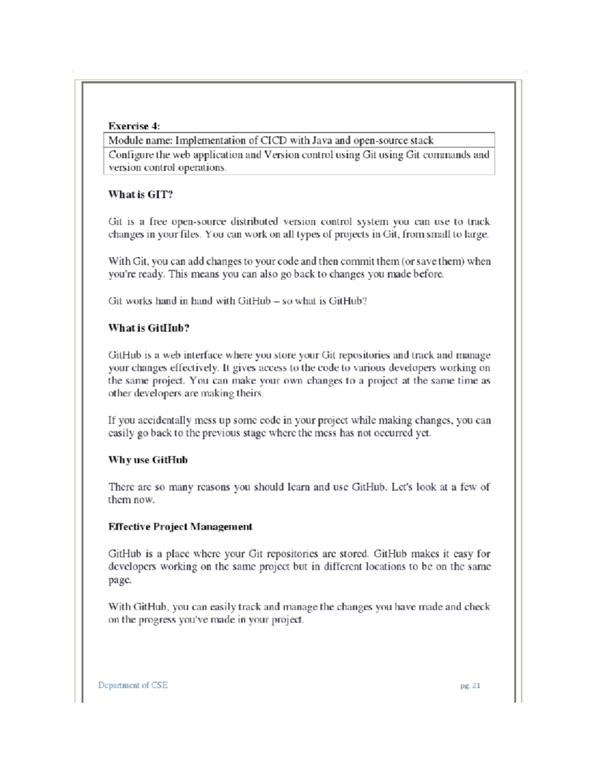 Experiment-4 - dev ops - COMPUTER SCIENCE ENGINEERING - Studocu