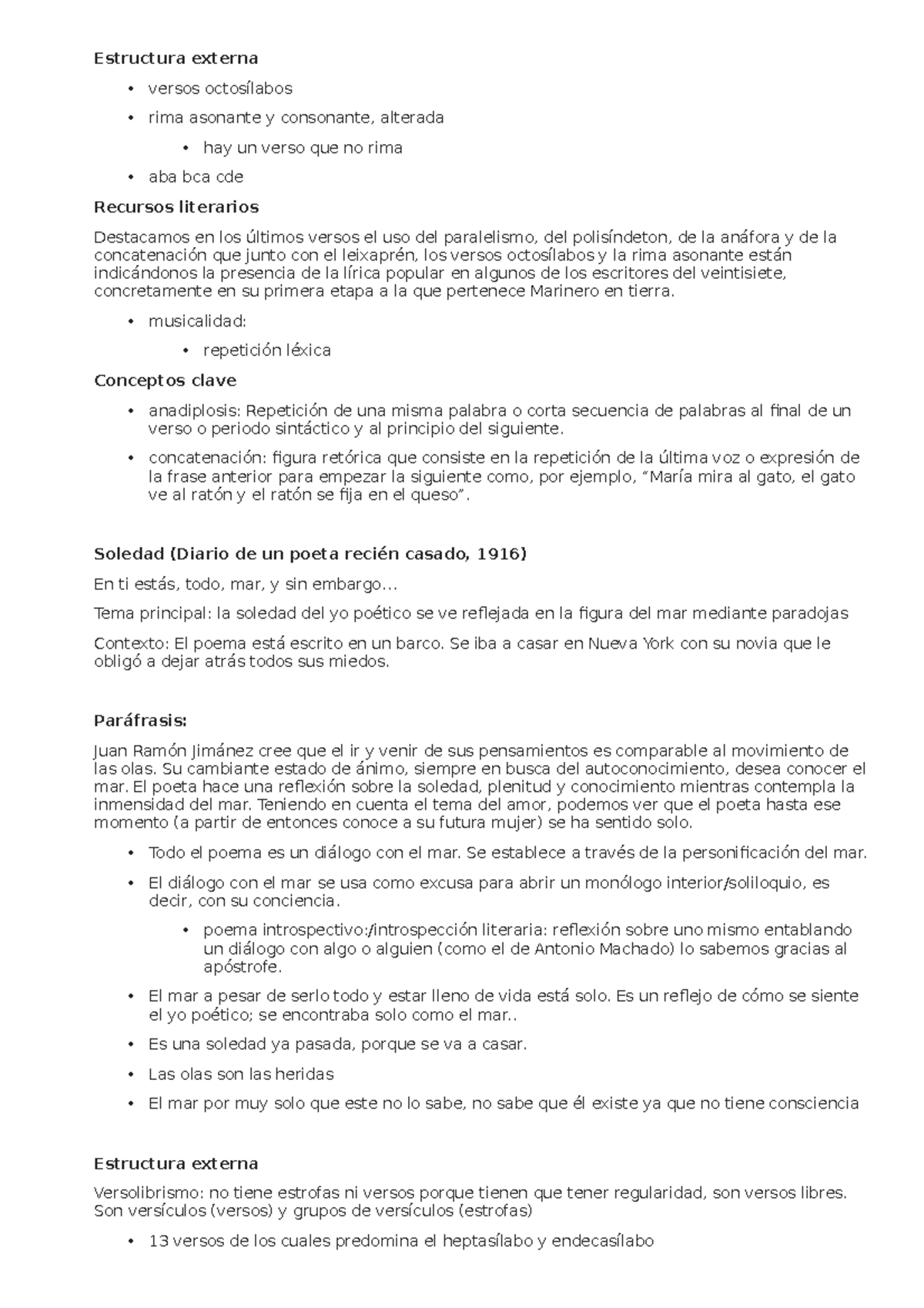 Caste-3-2 - aaaa - Estructura externa versos octosílabos rima asonante ...