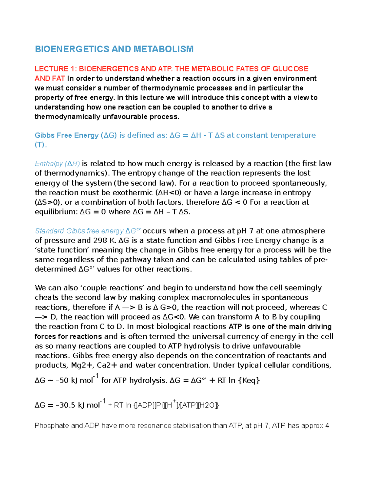 MIMs Bioenergetics and Metabolism - BIOENERGETICS AND METABOLISM ...