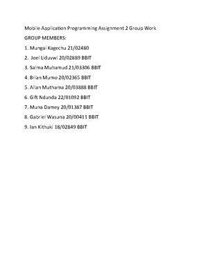 Group 5 Assignment III - GROUP 5 BAC 2205: MOBILE PROGRAMMING GROUP 5 ...