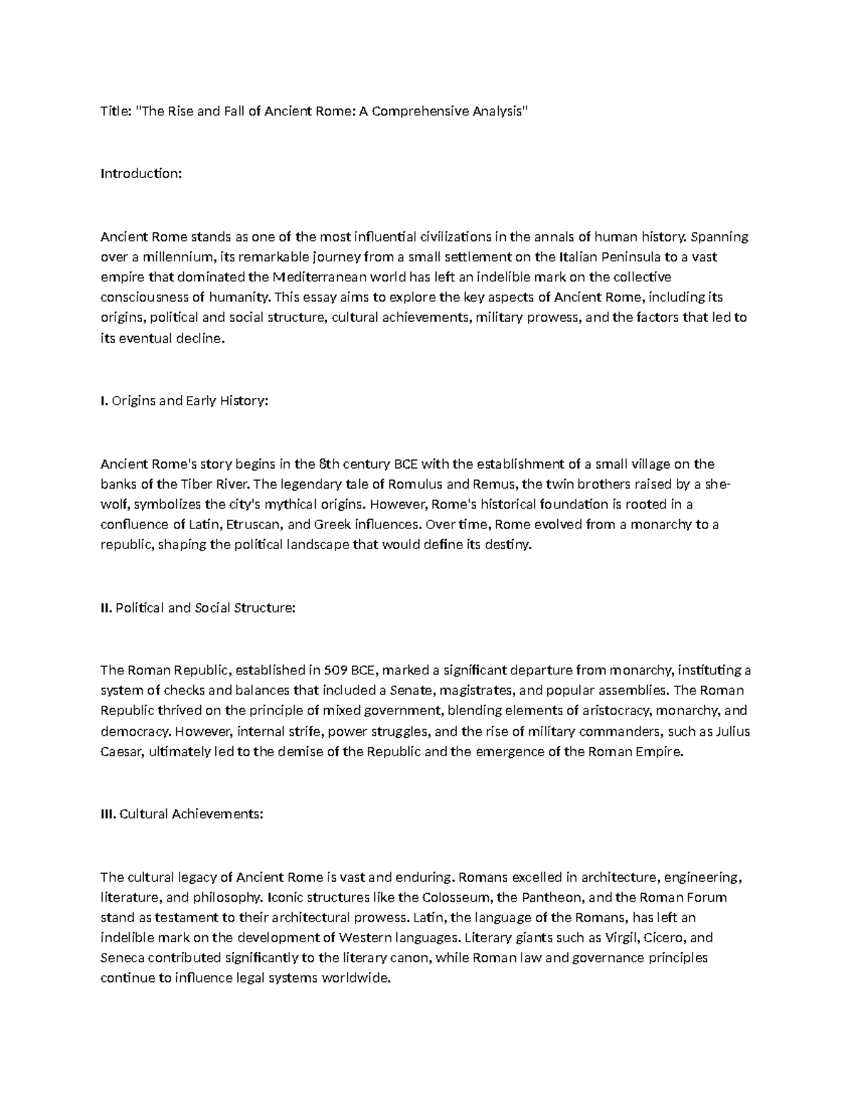 The Rise and Fall of Ancient Rome - Spanning over a millennium, its ...