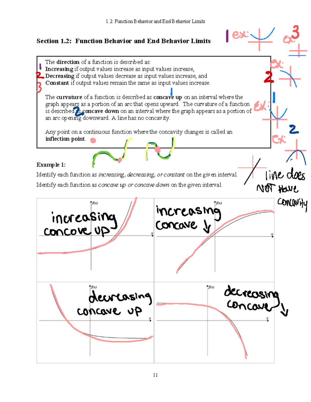 Math 1020 lecture check notes chapter 1.2 - 11 Section 1: Function ...