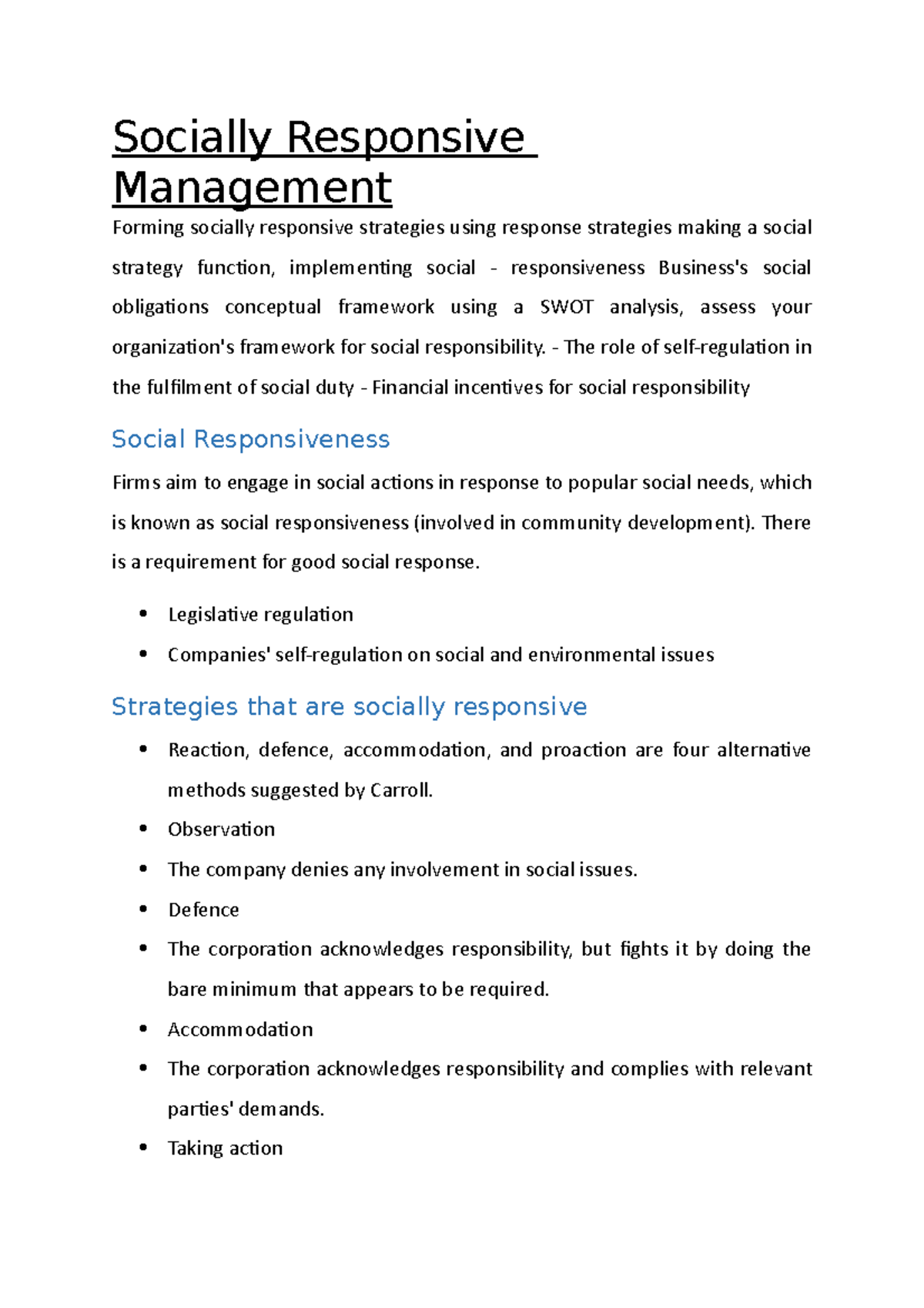Socially Responsive Management - Socially Responsive Management Forming ...