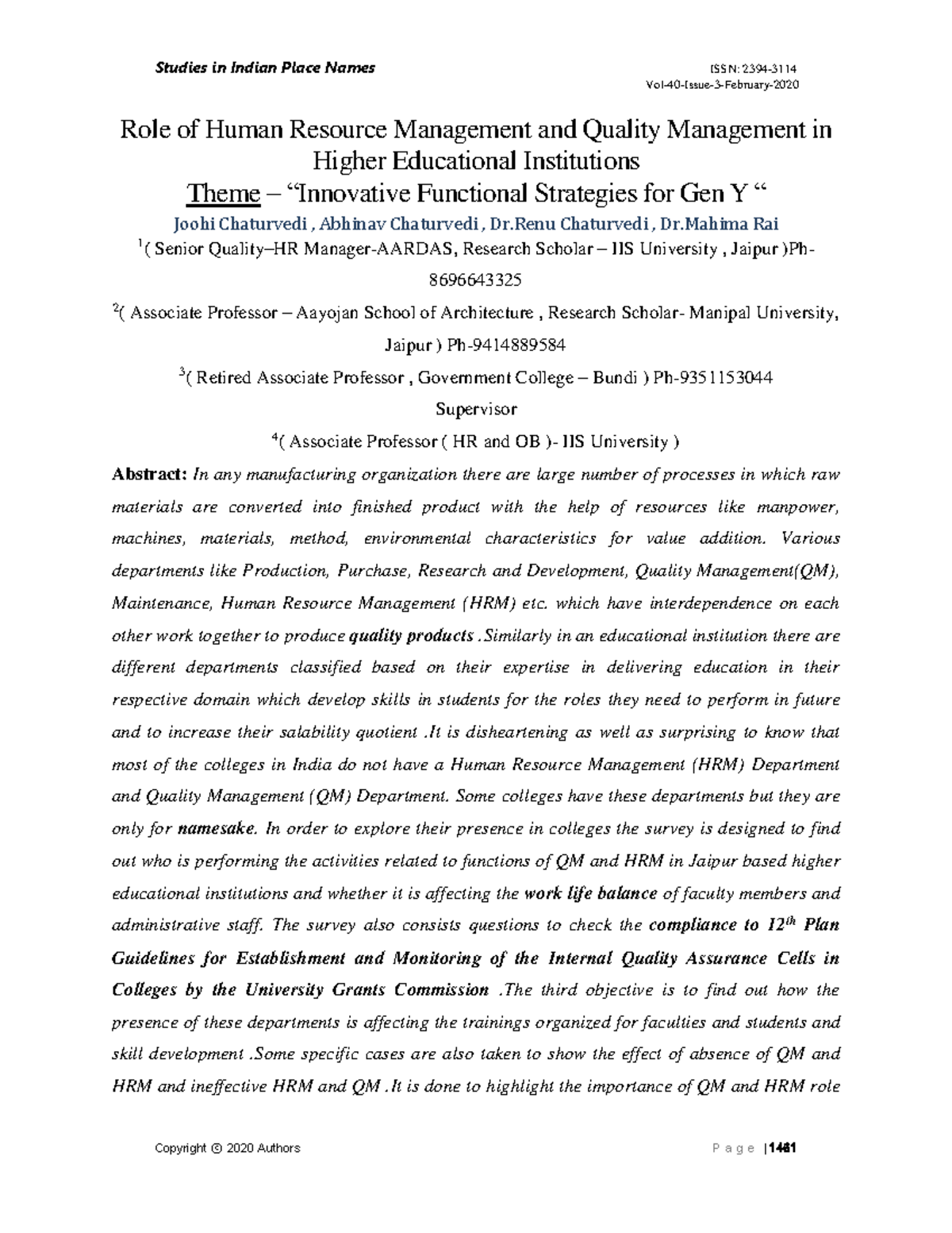 HRM system in organisation - Vol-40-Issue-3-February- Role of Human Resource Management and ...