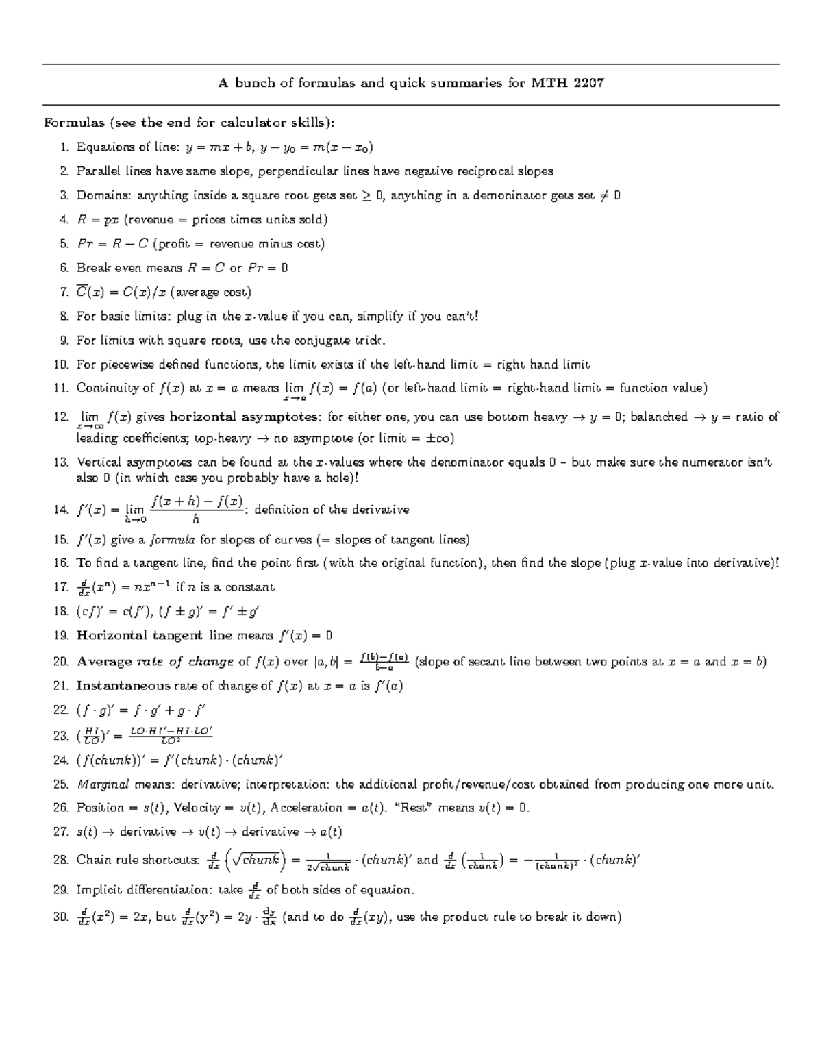 2207formulas-formula-sheet-for-whole-semester-a-bunch-of-formulas