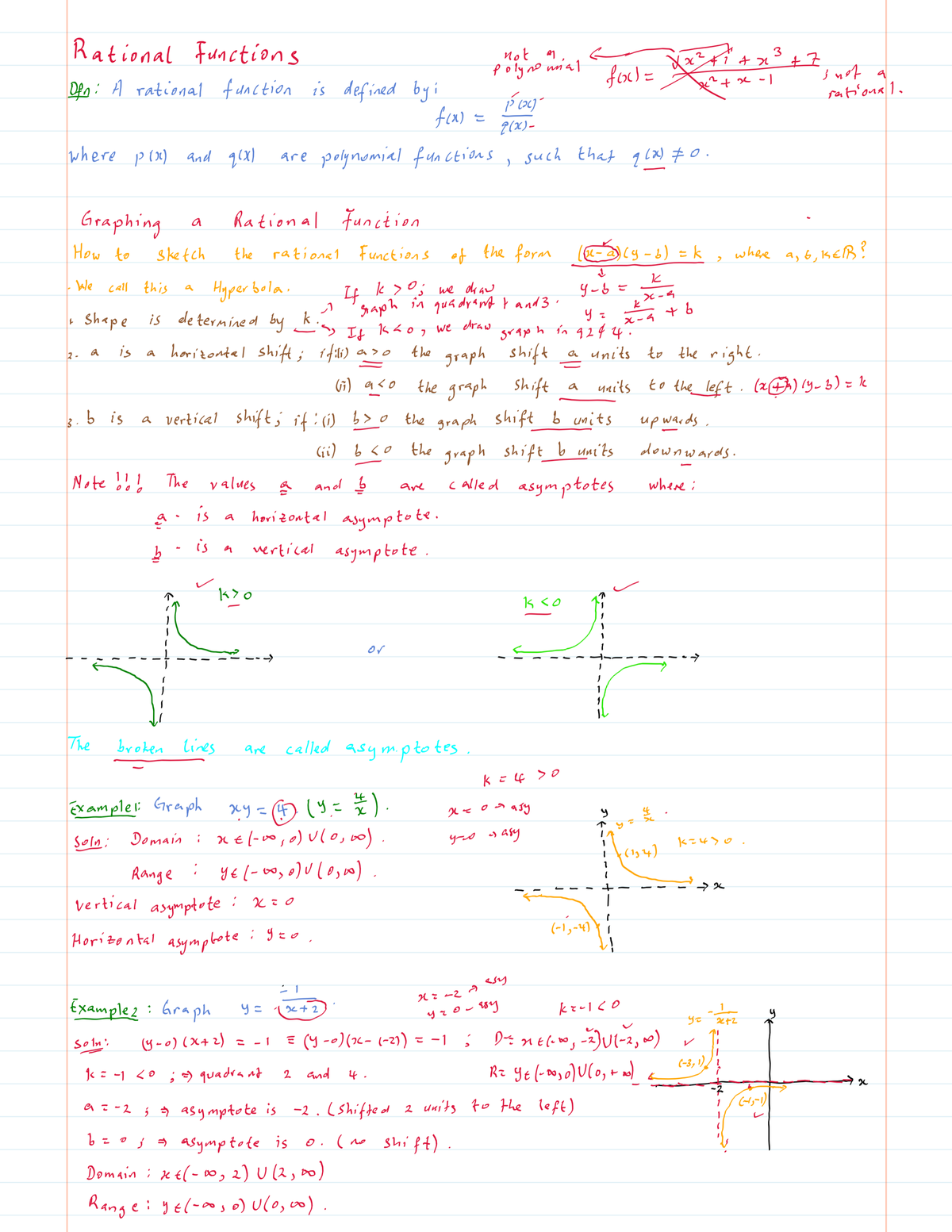 Lh on Rational functions and their graphs - ANSI703P1 - Studocu