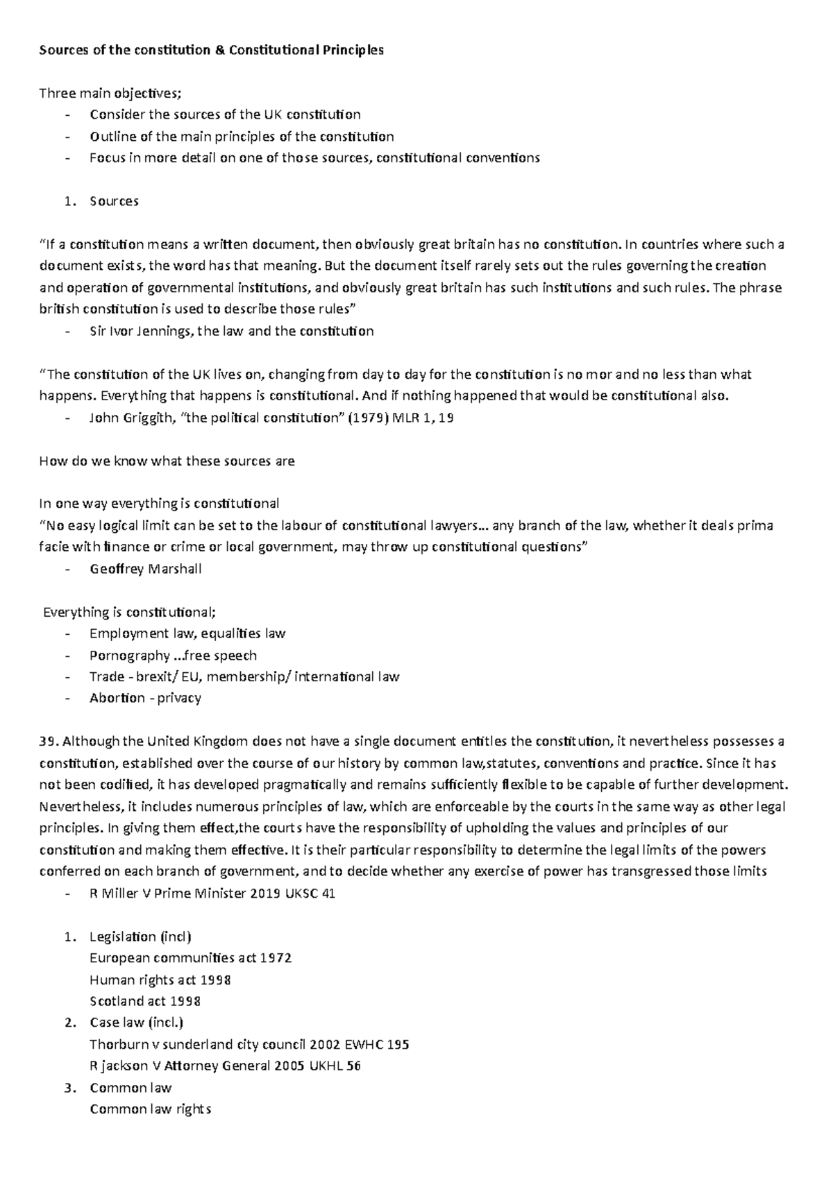 Sources of the constitution Constitutional Principles - Sources of the ...