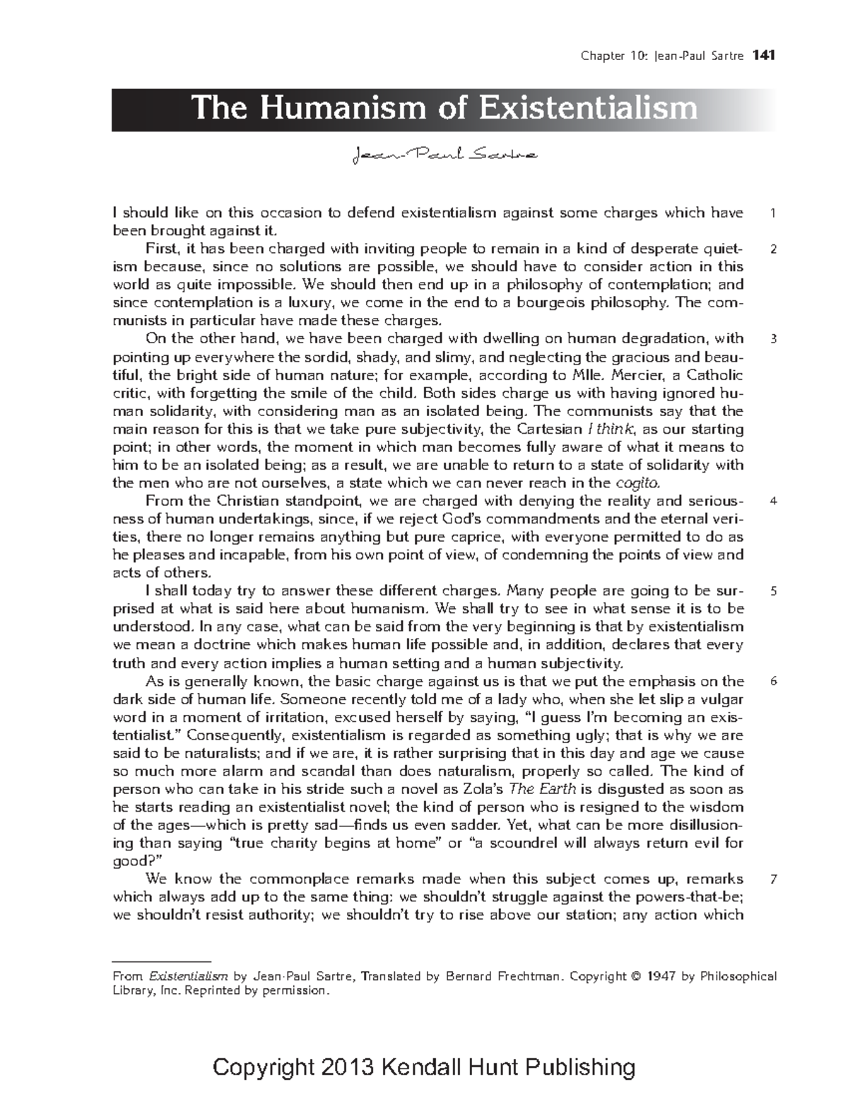 Chapter 10primaryreading - Chapter 10: Jean-Paul Sartre 141 The ...