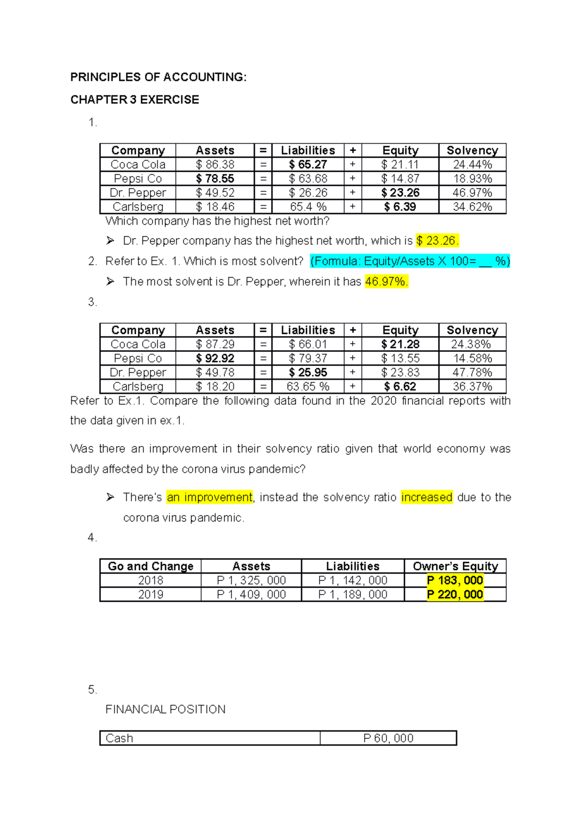 PRINCIPLES OF ACCOUNTING - CHAPTER 3 - PRINCIPLES OF ACCOUNTING ...