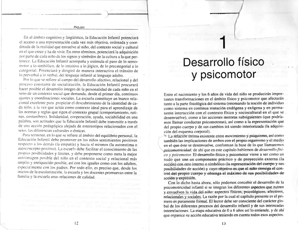 Desarrollo fisico y psicomotor - Bases biológicas del comportamiento - Studocu