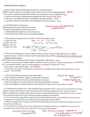 Chemistry 1010- Exam #2 Study Guide - Studocu