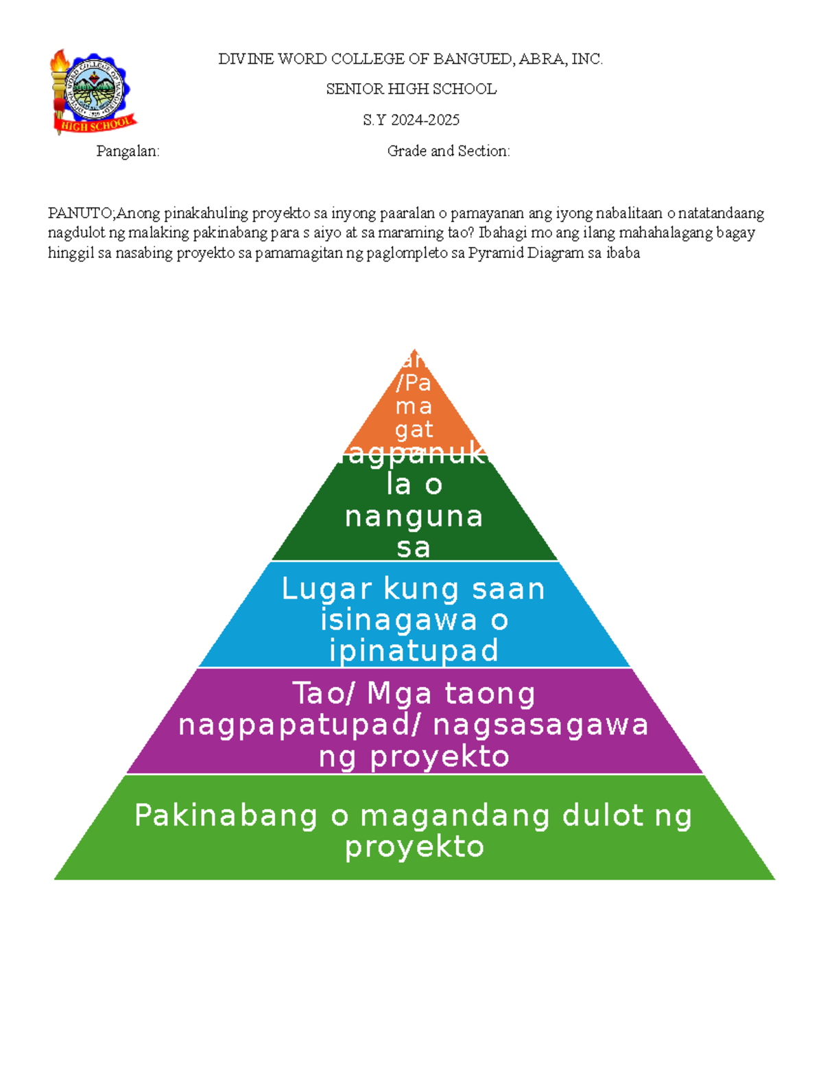 FIL AKAD Activity 1 - NONE - DIVINE WORD COLLEGE OF BANGUED, ABRA, INC ...
