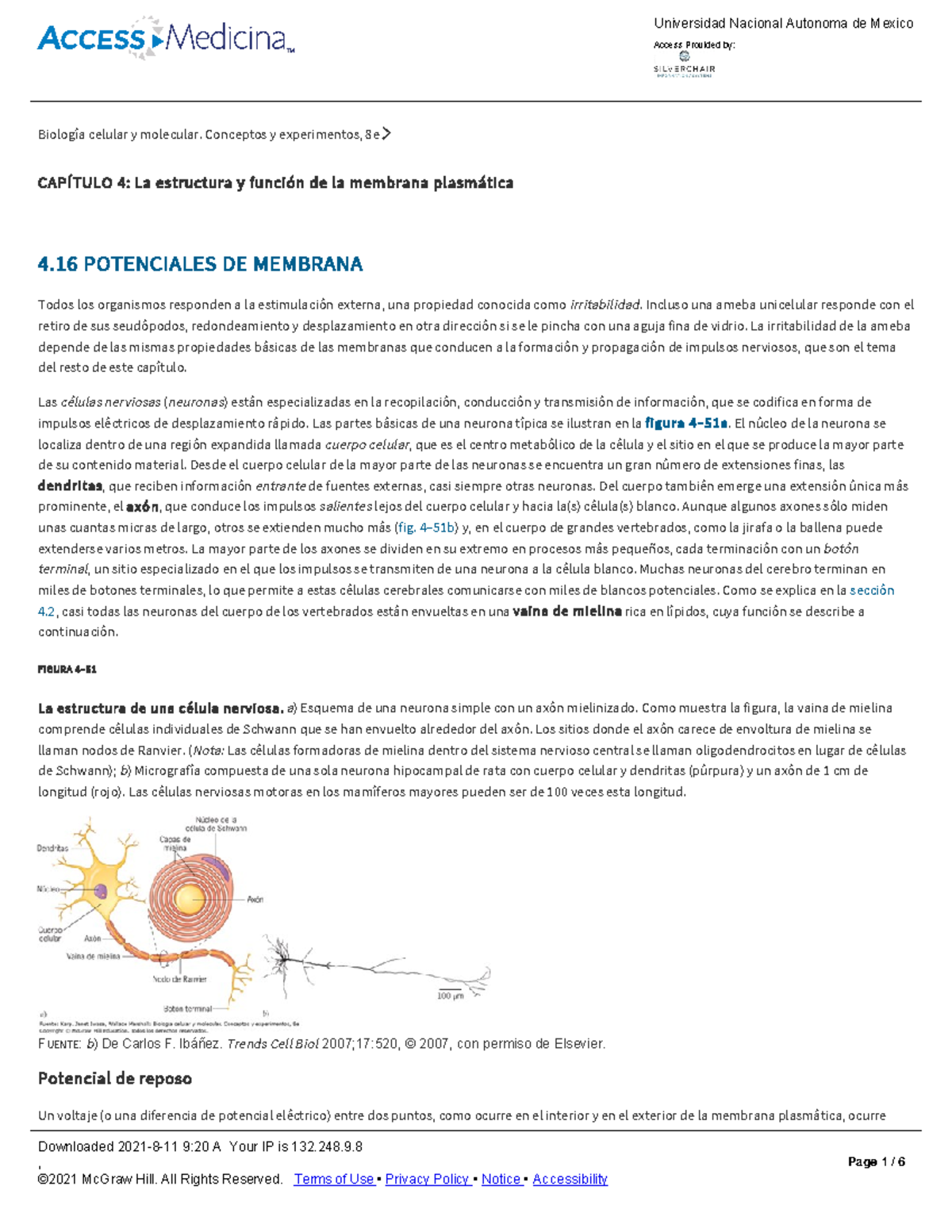 4 - Membrana de Karp - Biología celular y molecular. Conceptos y experimentos, 8eï CAPÍTULO 4 ...
