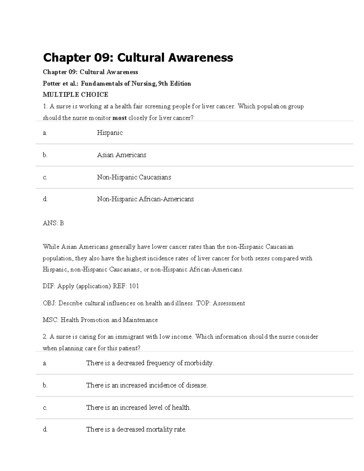 Chapter 09 Cultural Awareness - Chapter 09: Cultural Awareness Chapter ...