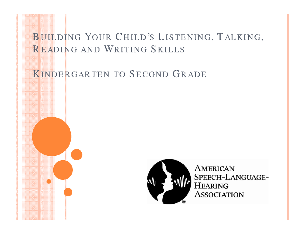 Build Your Childs Skills Kindergarten to Second Grade - B UILDING Y OUR ...