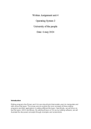 CS 3307 Final Exam - CS Operating Systems 2 Dashboard My courses CS ...