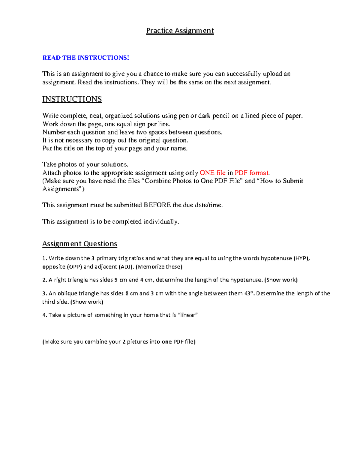 Practice Assignment - tutorial - Practice Assignment READ THE ...