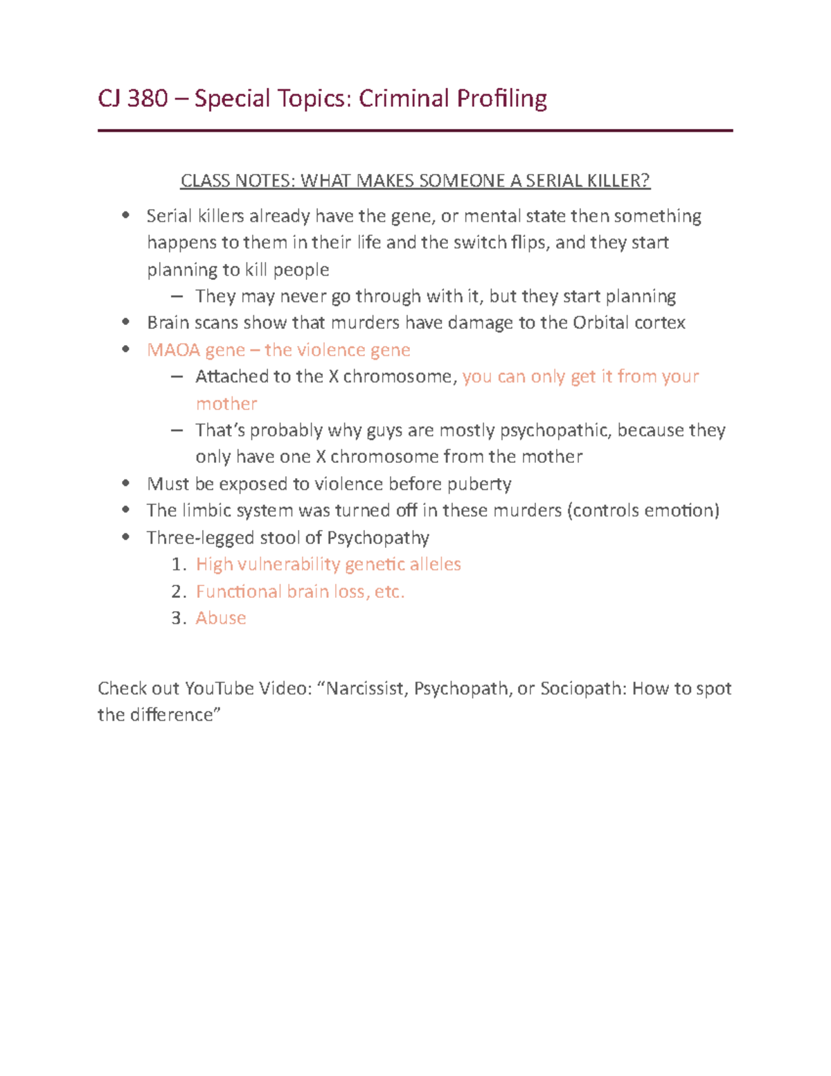 CJ 380 - What Makes Someone a Serial Killer - CJ 380 – Special Topics ... CJ 380 - What Makes Someone a Serial Killer - CJ 380 – Special Topics ...