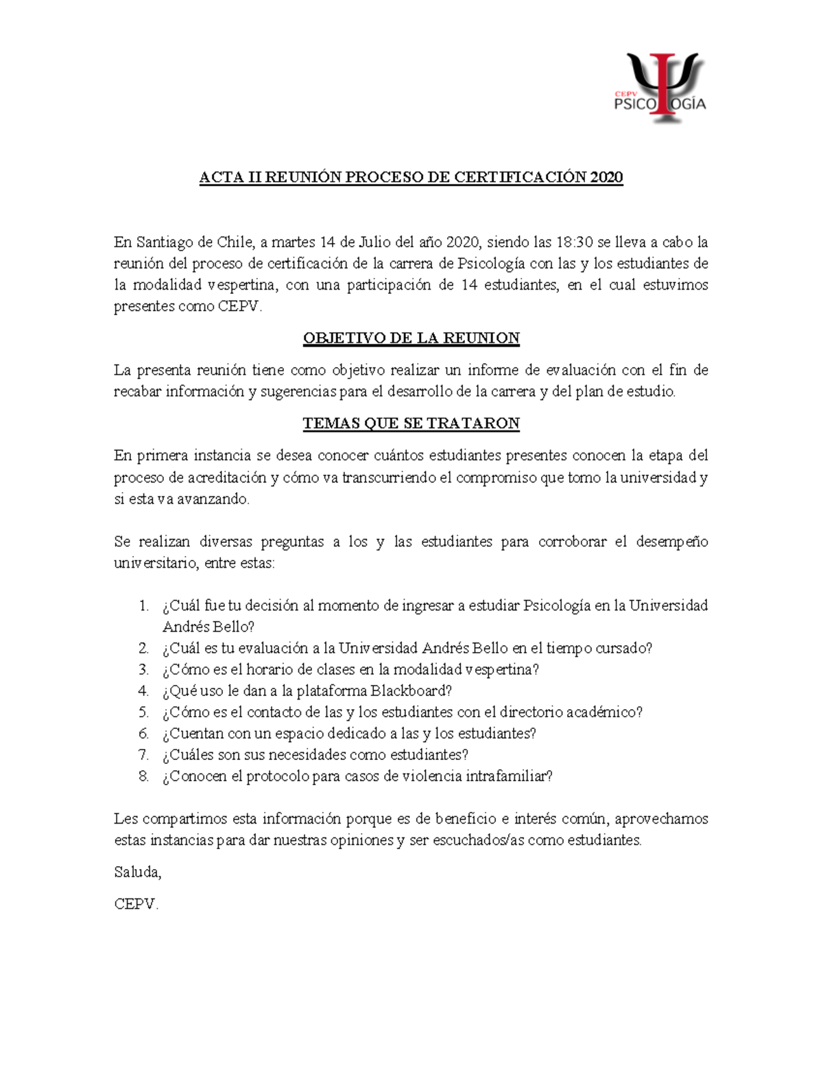 ACTA II Asamblea Proceso DE CertificacióN 2020 - Warning: TT: undefined function: 32 ACTA II ...