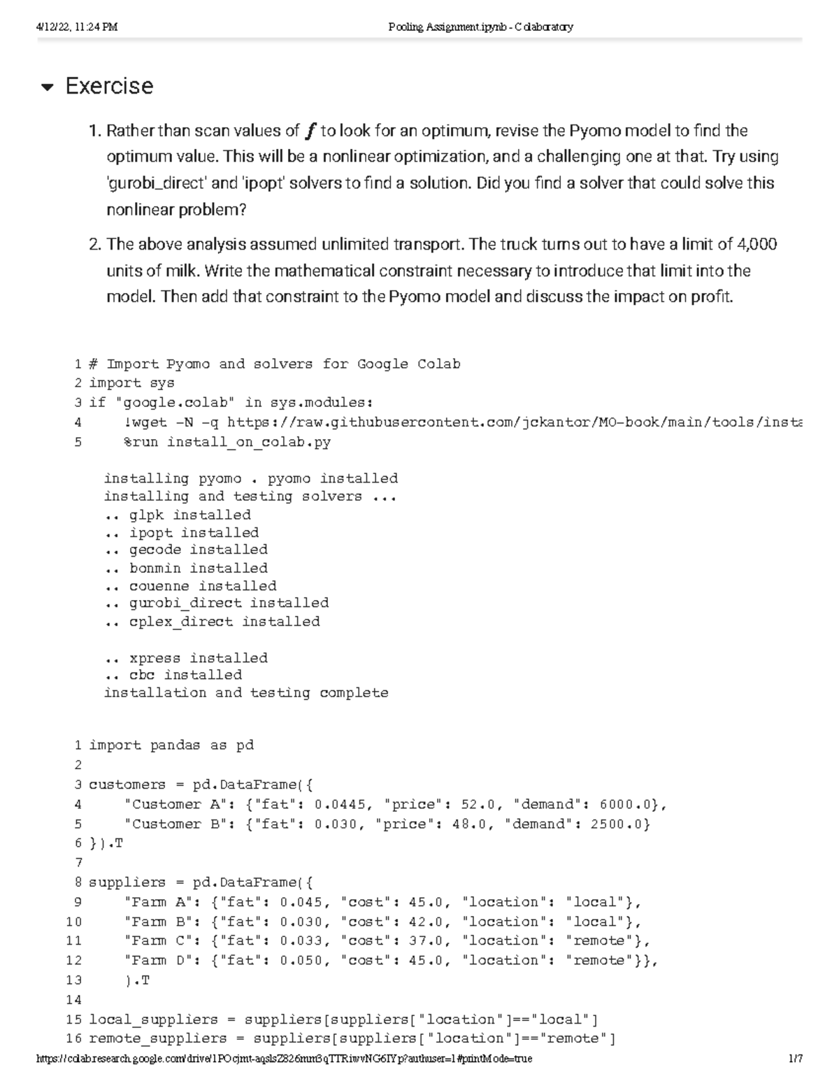 Pooling Assignment.ipynb - Colaboratory - - Studocu