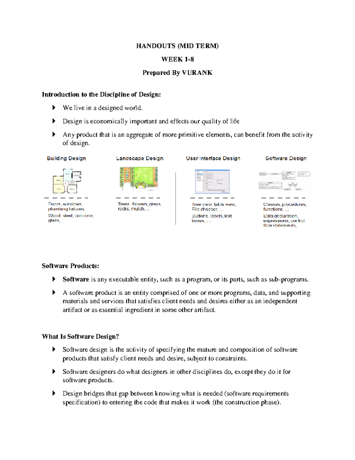 CS603 Handouts(MID TERM) - HANDOUTS (MID TERM) WEEK 1- Prepared By ...