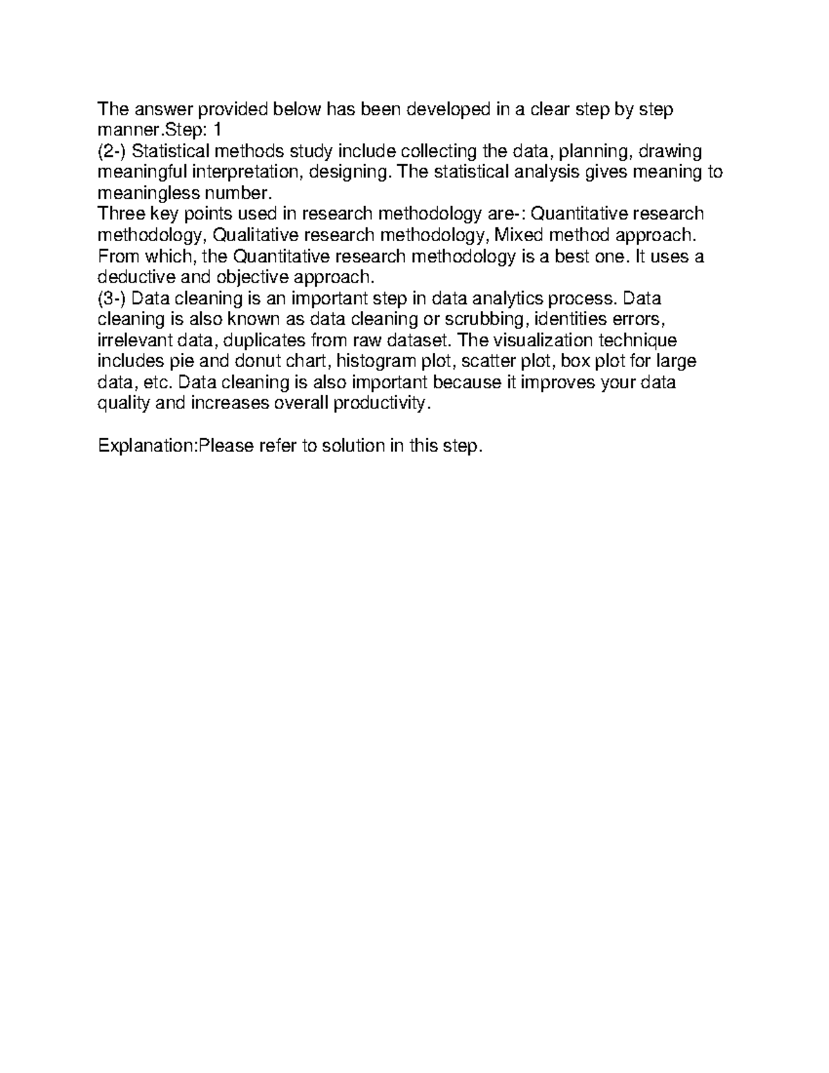 Group Assignment 1 - The answer provided below has been developed in a ...