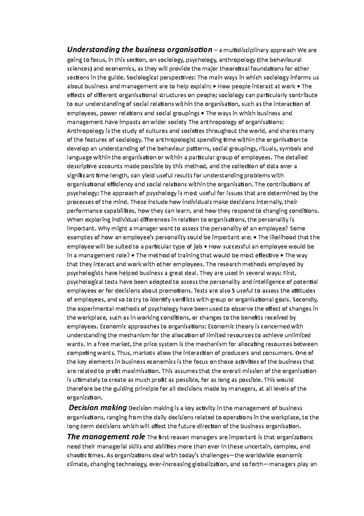 THEORETICAL BACKGROUND OF BUSINESS MANAGEMENT AND ORGANIZATION ...