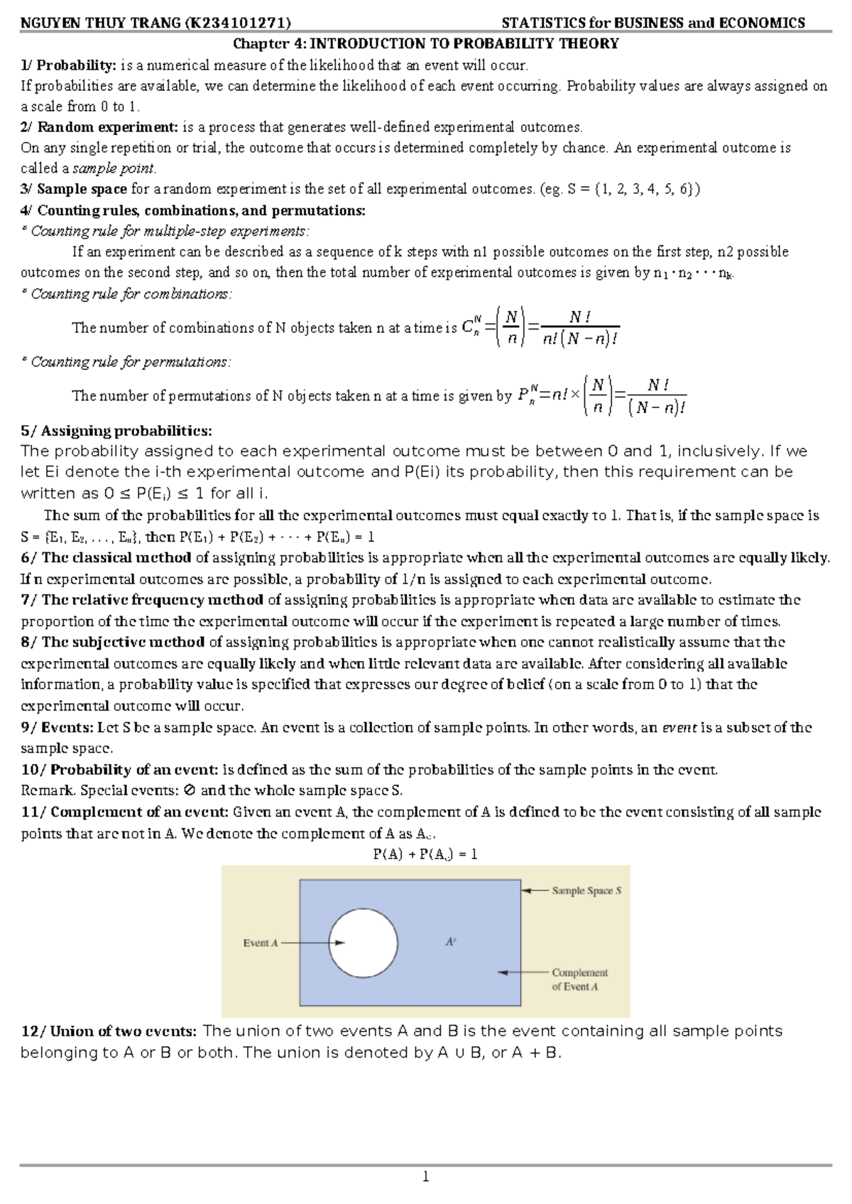 Tke - tke - Chapter 4: INTRODUCTION TO PROBABILITY THEORY 1 ...