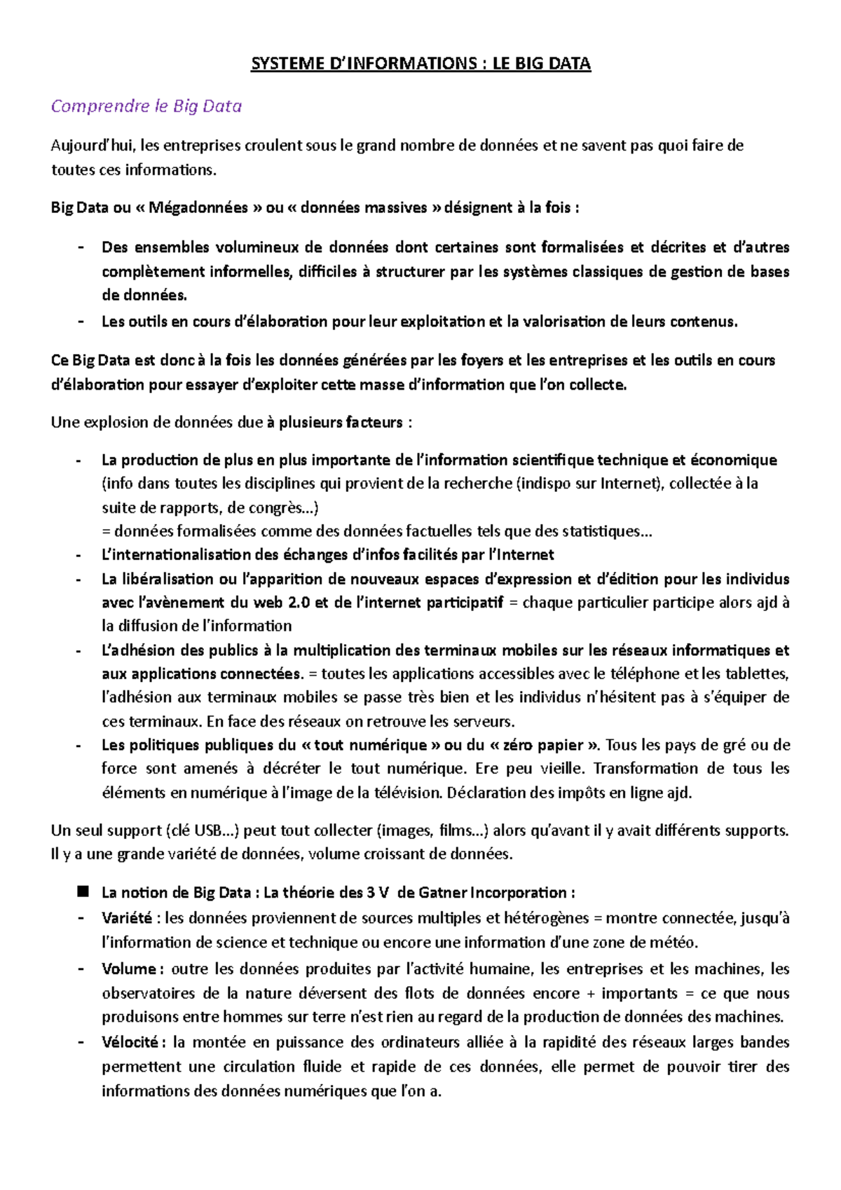 Comprendre le big-data (CM) - SYSTEME D’INFORMATIONS : LE BIG DATA ...