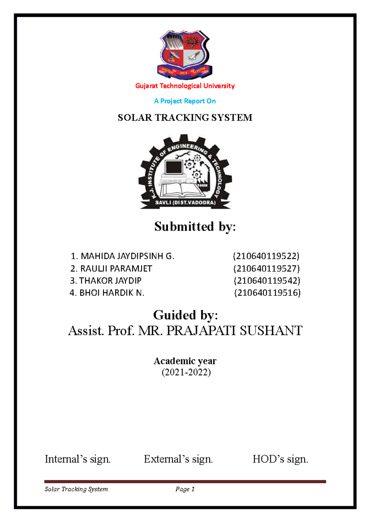 Fdocuments - Design engineering project - Gujarat Technological ...