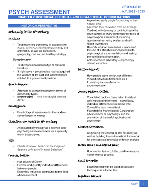 Basic Statistics Psych Assessment - Basi Statistic: Psyc Assessmen ...
