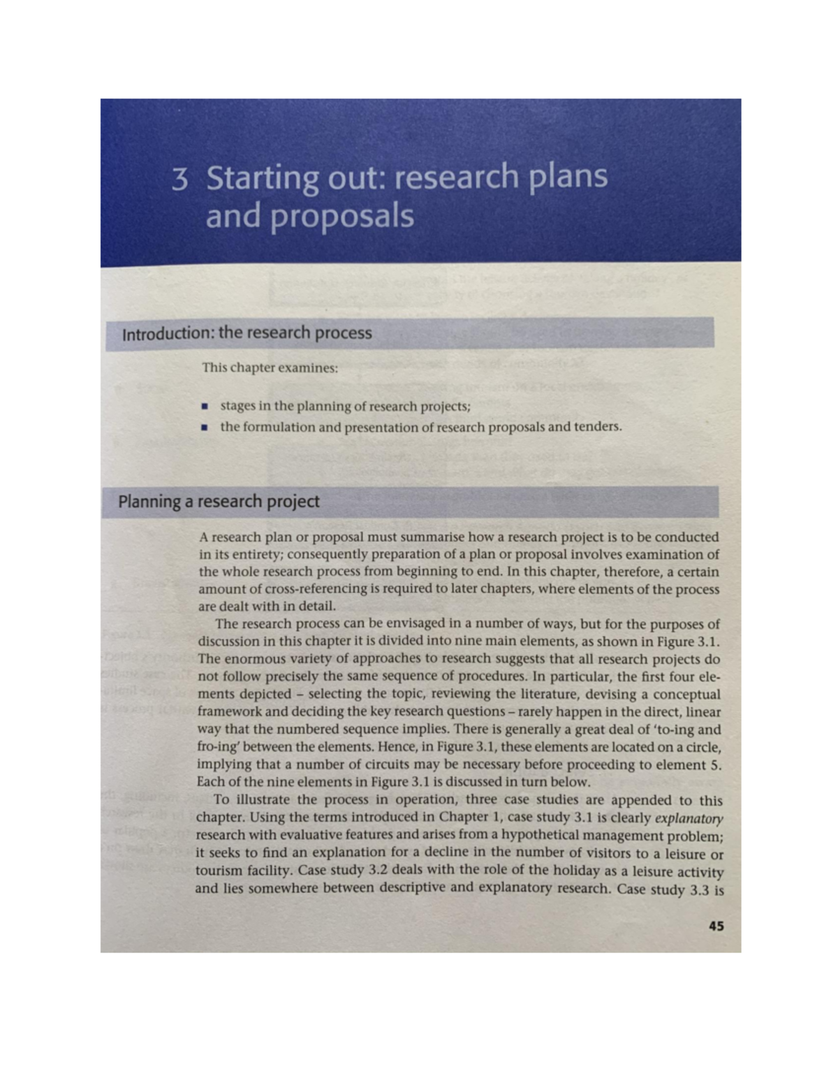 Chapter III Starting Out Research Plans and Proposals p45-54 - Reading ...