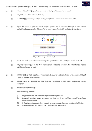 Tutorial 2 Questions - UCCD2123 User Experience Design / UCCD2013 Human Computer Interaction ...