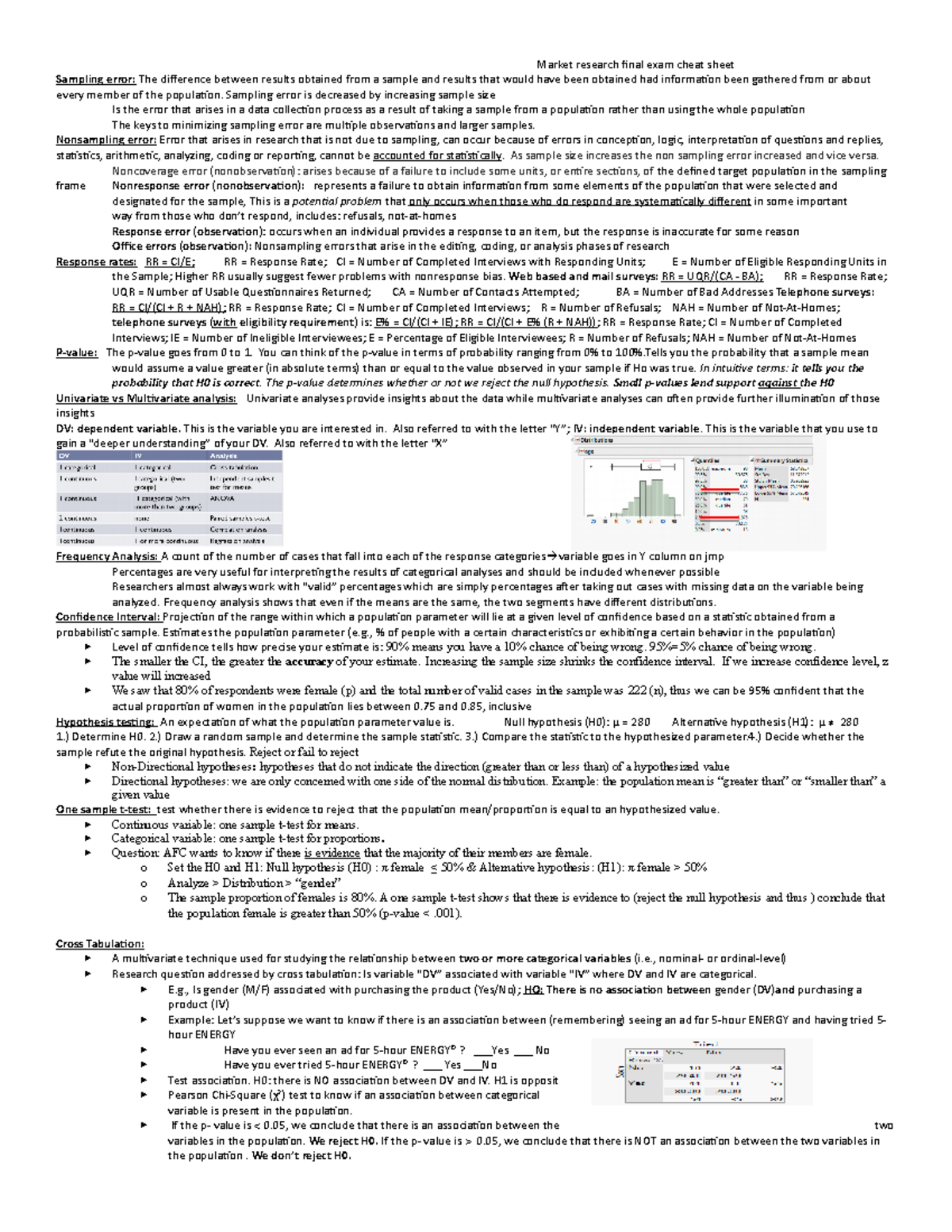 Market research final exam cheat sheet - Market research final exam ...