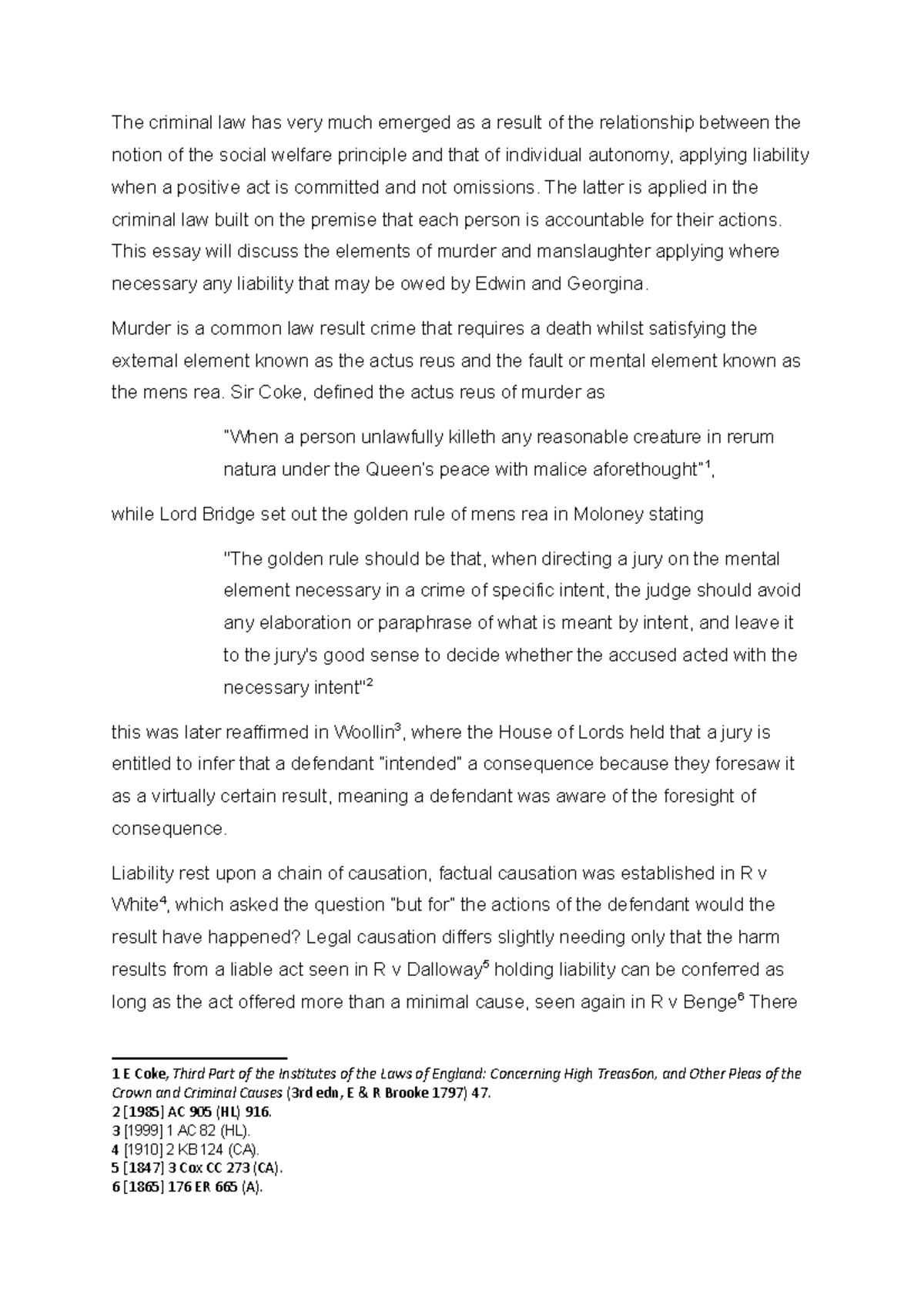 Criminal law assignment complete 1 murder - The criminal law has very ...