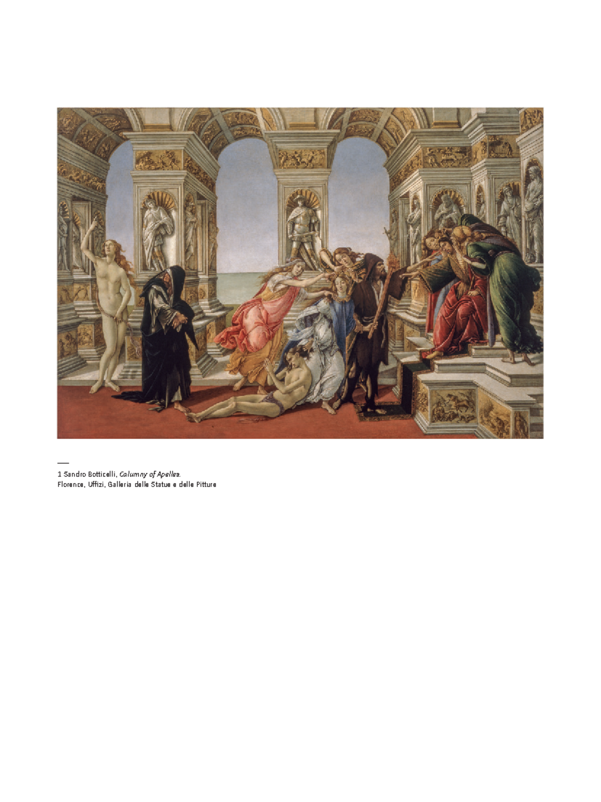 calumny of apelles - 1 Sandro Botticelli, Calumny of Apelles. Florence ...