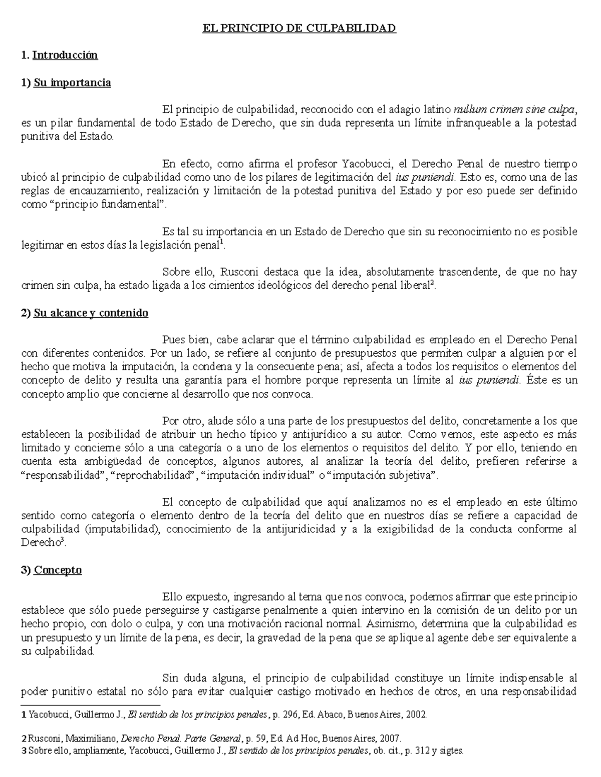 Principio-de-culpabilidad - EL PRINCIPIO DE CULPABILIDAD 1 ...