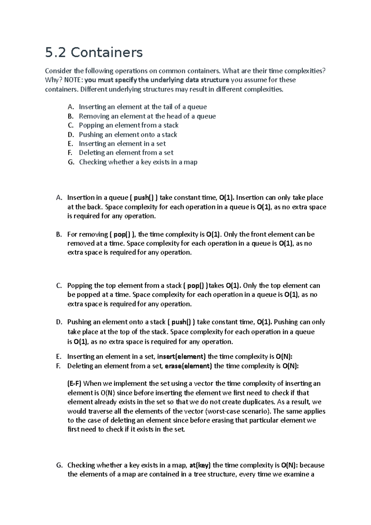 Containers - Computational Thinking - 5 Containers Consider the ...